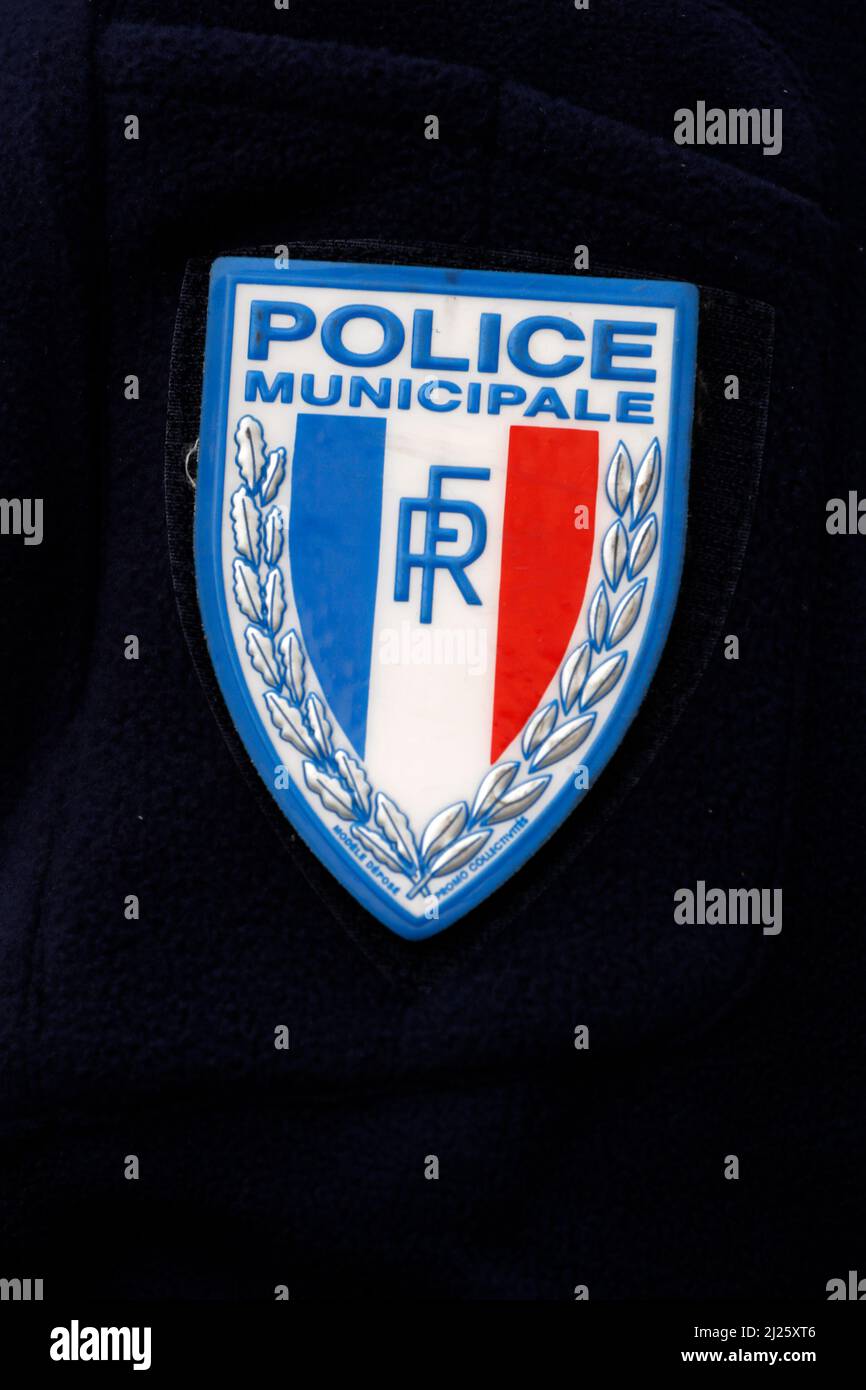 French police badge hi-res stock photography and images - Alamy