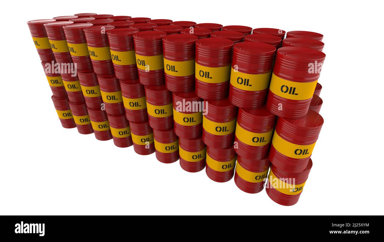 Gas fuel barrels arranged in array stacked against each other render 3d ... Gas fuel barrels arranged in array stacked against each other render 3d ...