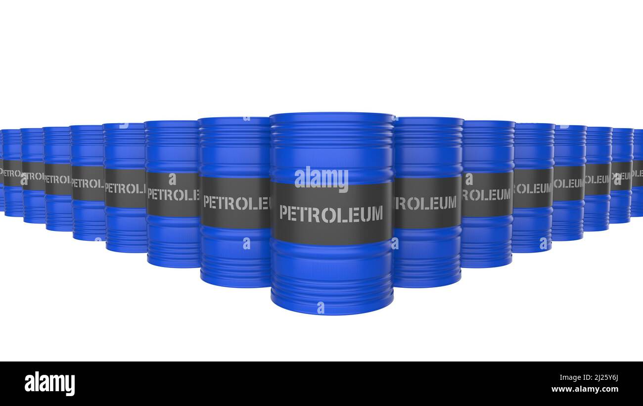Illustration White blue background with fuel oil gas cylinder 3d render ...