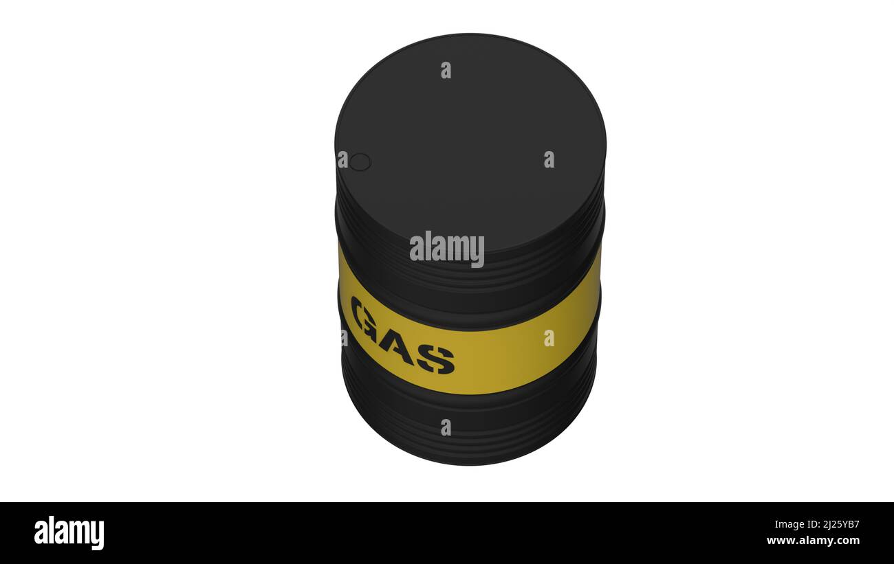 Gas fuel barrels arranged in array stacked against each other render 3d ...