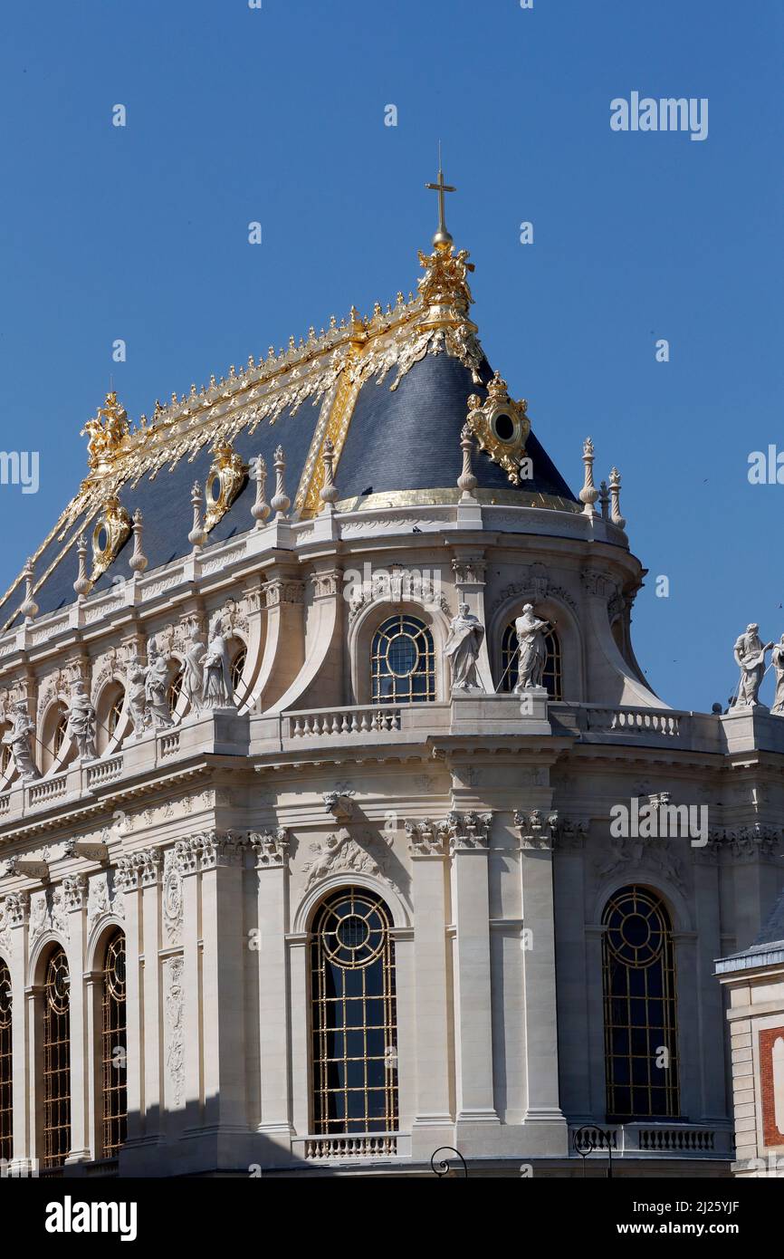 Ornamented buildings of the Royal Chapel in front of the Palace of ...