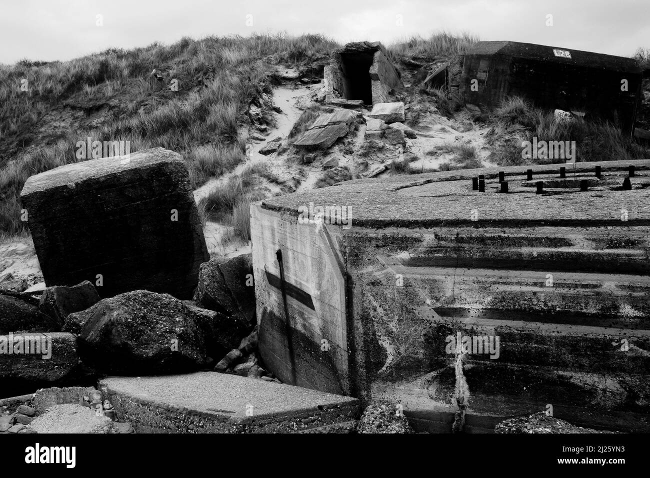 German WWII Blockhaus, Leffrinckoucke, Nord, Hauts-de-France, France ...