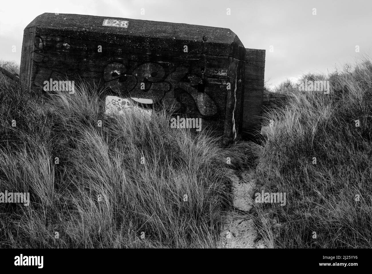German WWII Blockhaus, Leffrinckoucke, Nord, Hauts-de-France, France ...