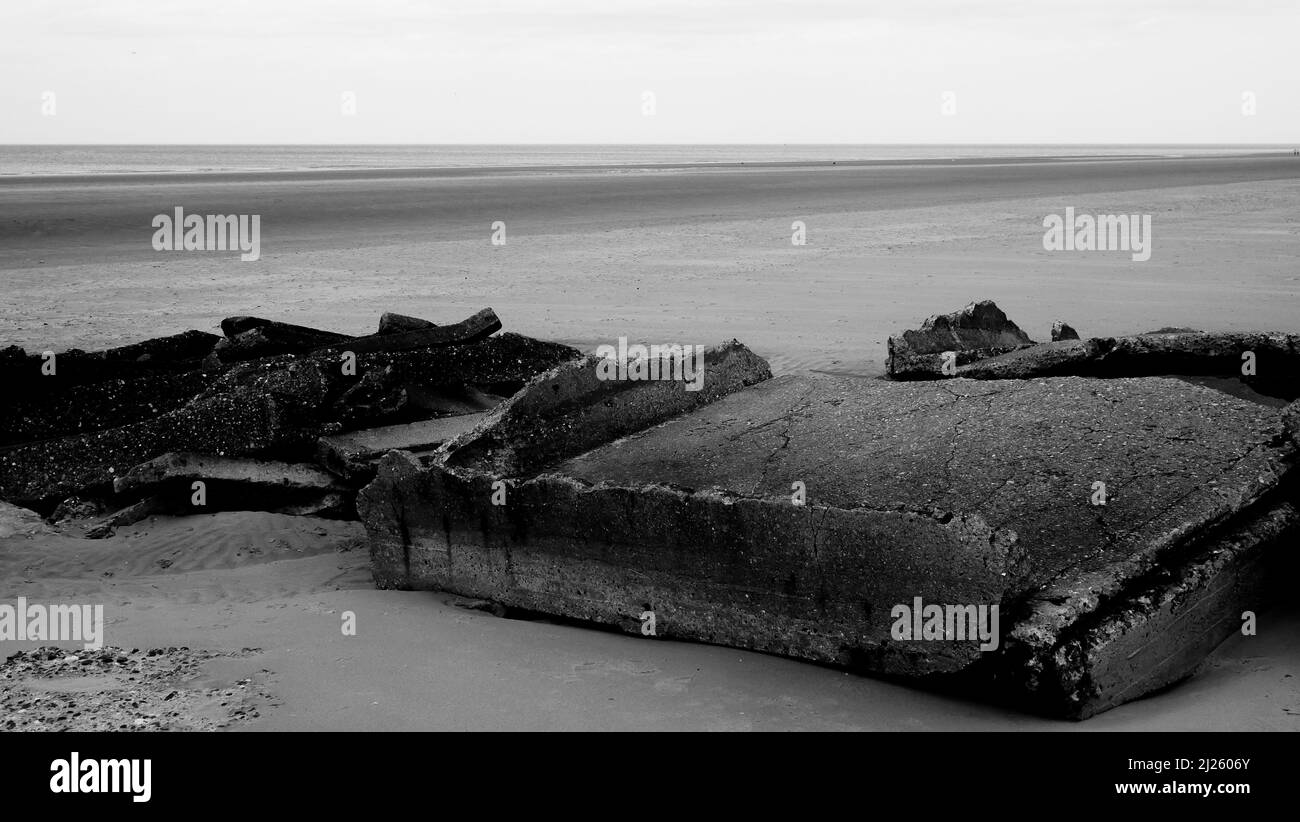 German WWII Blockhaus, Leffrinckoucke, Nord, Hauts-de-France, France ...