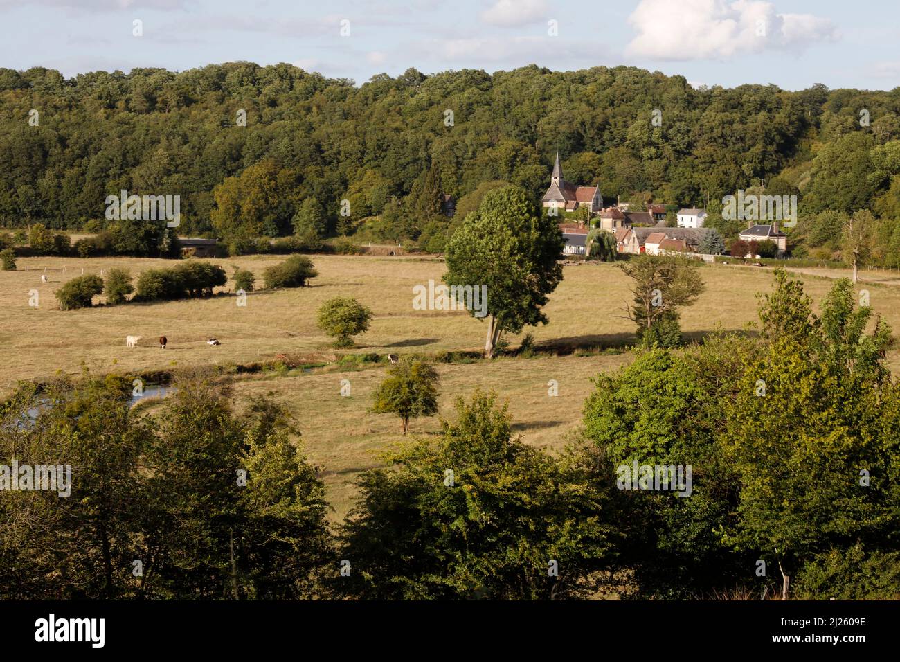 Champignolles village in the Risle valley, Normandy, France Stock Photo ...