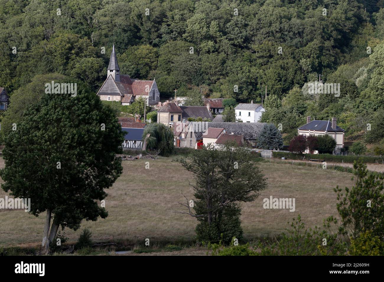 Champignolles village in the Risle valley, Normandy, France Stock Photo ...
