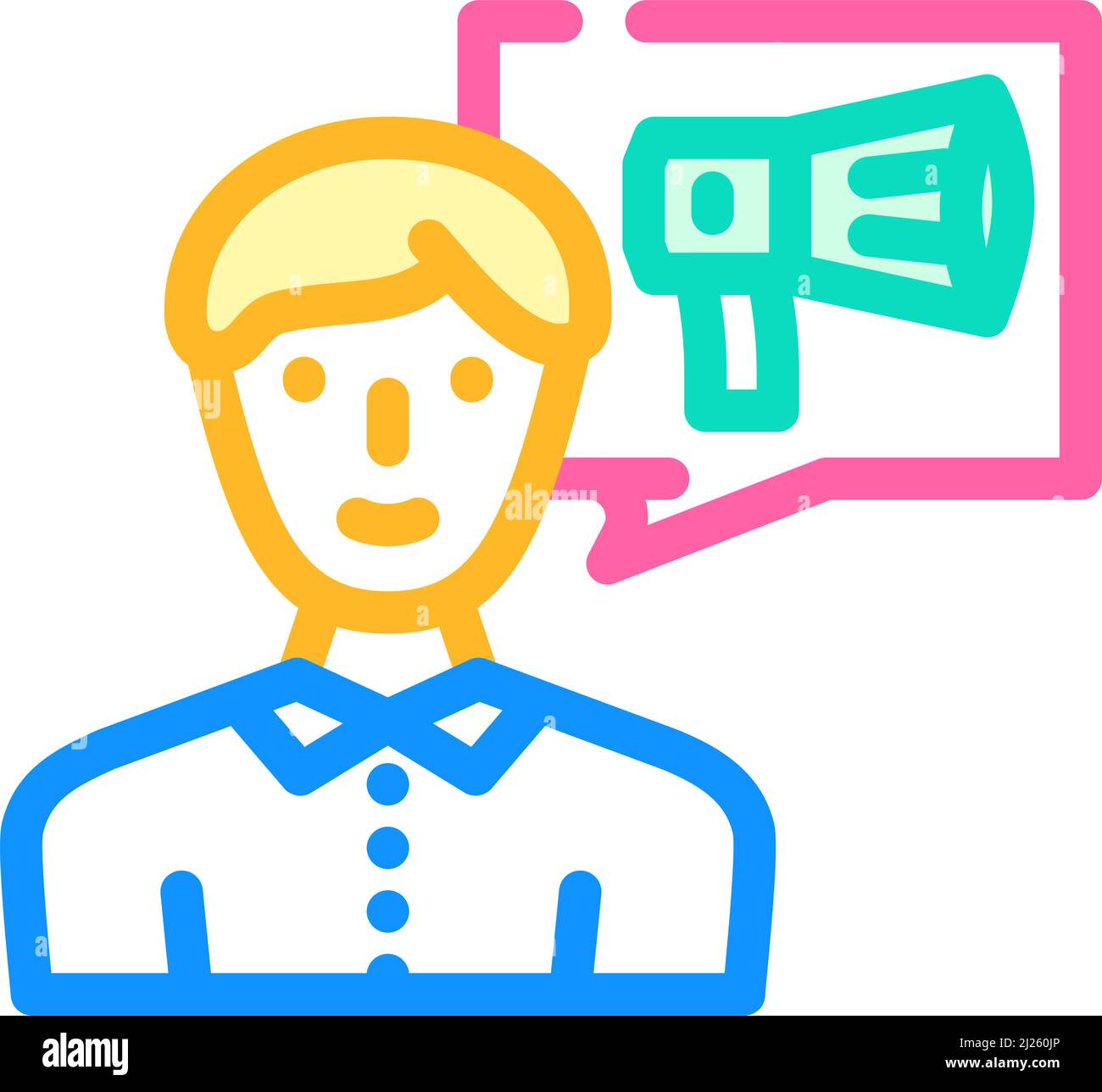 marketing director color icon vector illustration Stock Vector Image ...