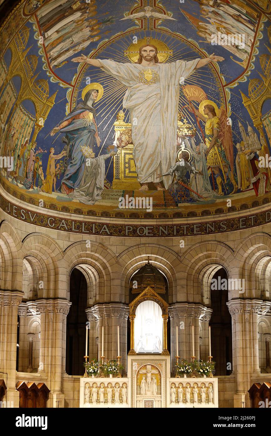 Basilica of the Sacred Heart, Paris, France. Chancel Stock Photo - Alamy