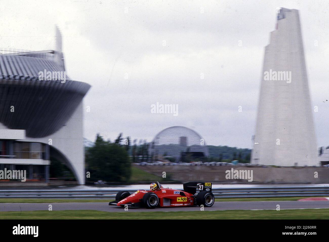 Michele Alboreto (ITA) Ferrari 156/85 1st position Stock Photo - Alamy