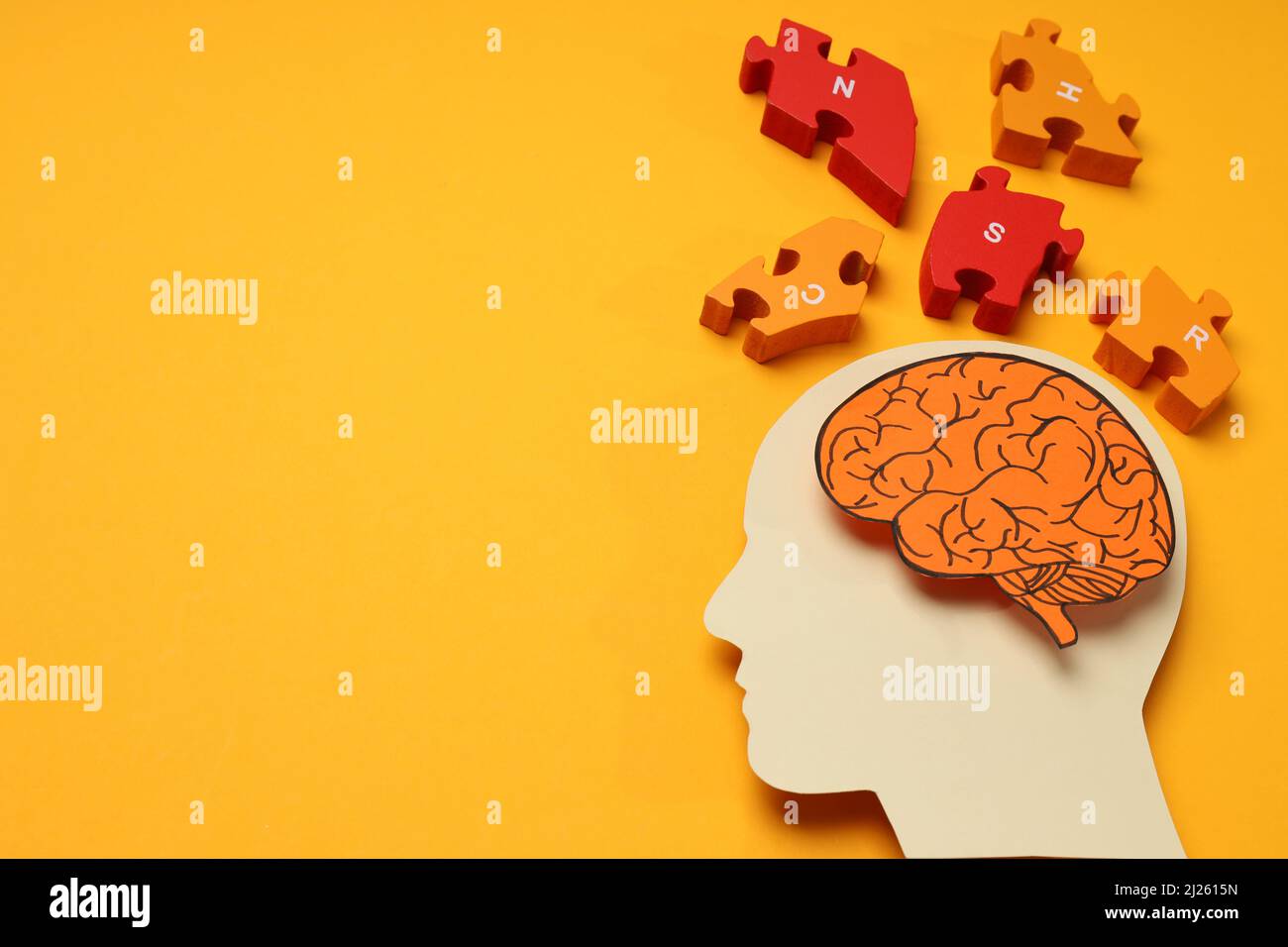 Concept of problems with memory, amnesia, space for text Stock Photo ...