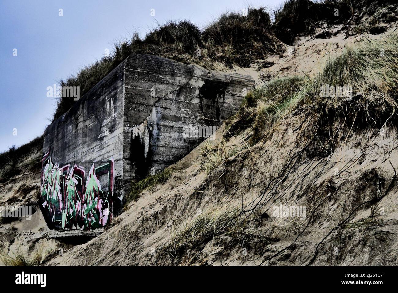 German WWII Blockhaus, Leffrinckoucke, Nord, Hauts-de-France, France ...