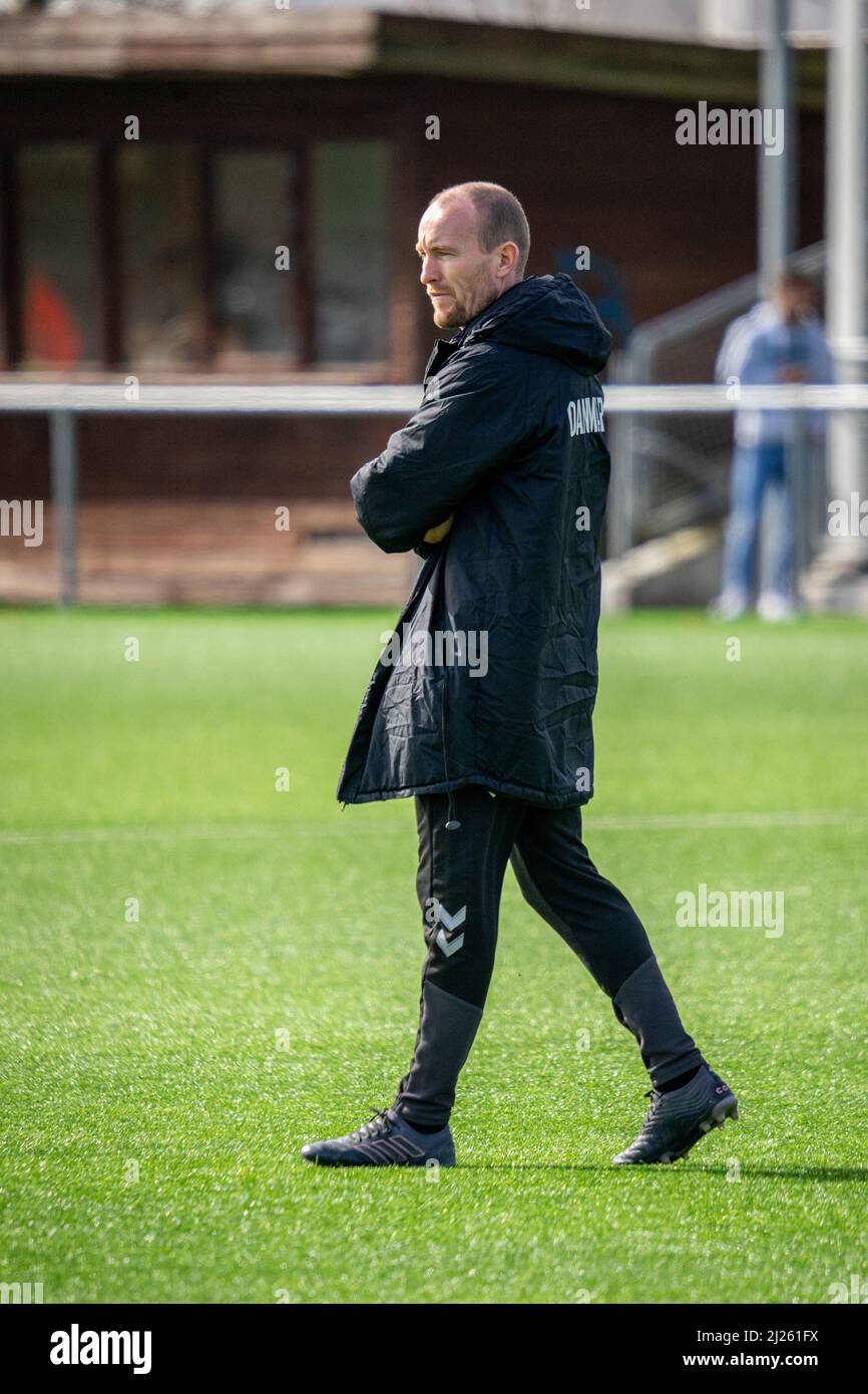 Ikast, Denmark. 29th, March 2022. Assistant coach Thomas Kahlenberg of ...
