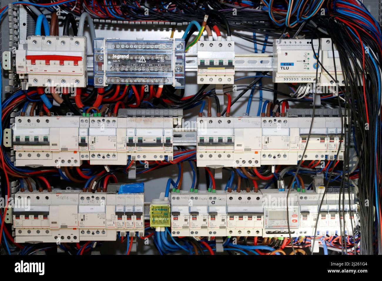 Construction site. New house. Electricity Stock Photo - Alamy