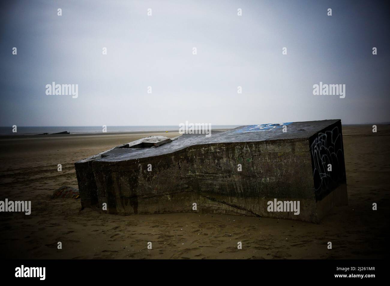 German WWII Blockhaus, Leffrinckoucke, Nord, Hauts-de-France, France ...