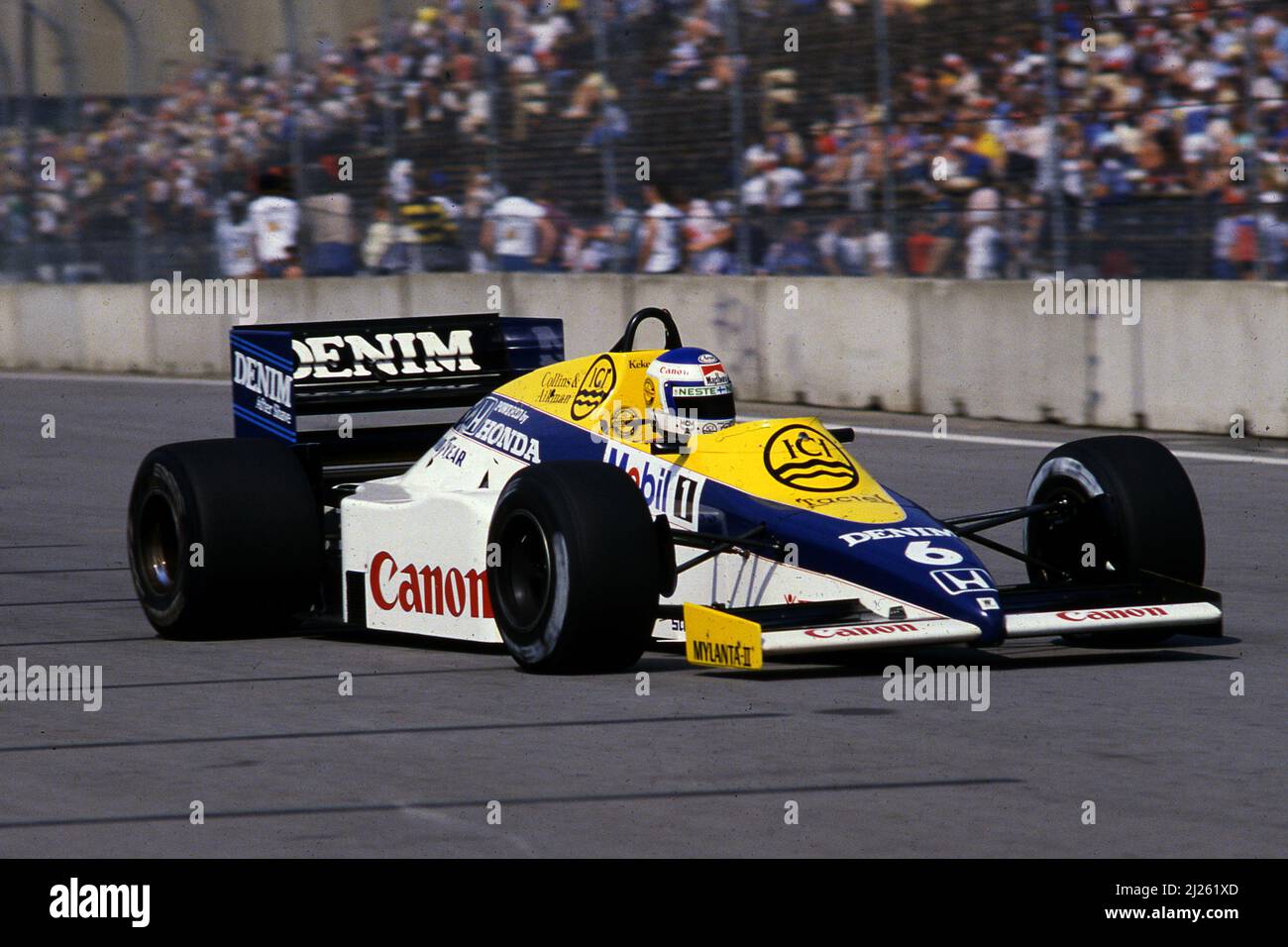 Keke Rosberg (FIN) Williams FW10 Honda 1st position Stock Photo - Alamy