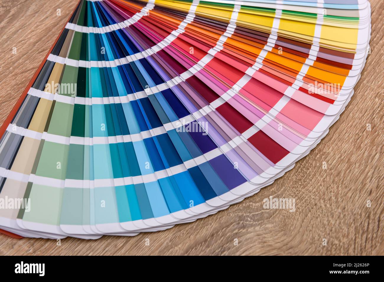 Colorful paper sampler of wall painting tones Stock Photo - Alamy