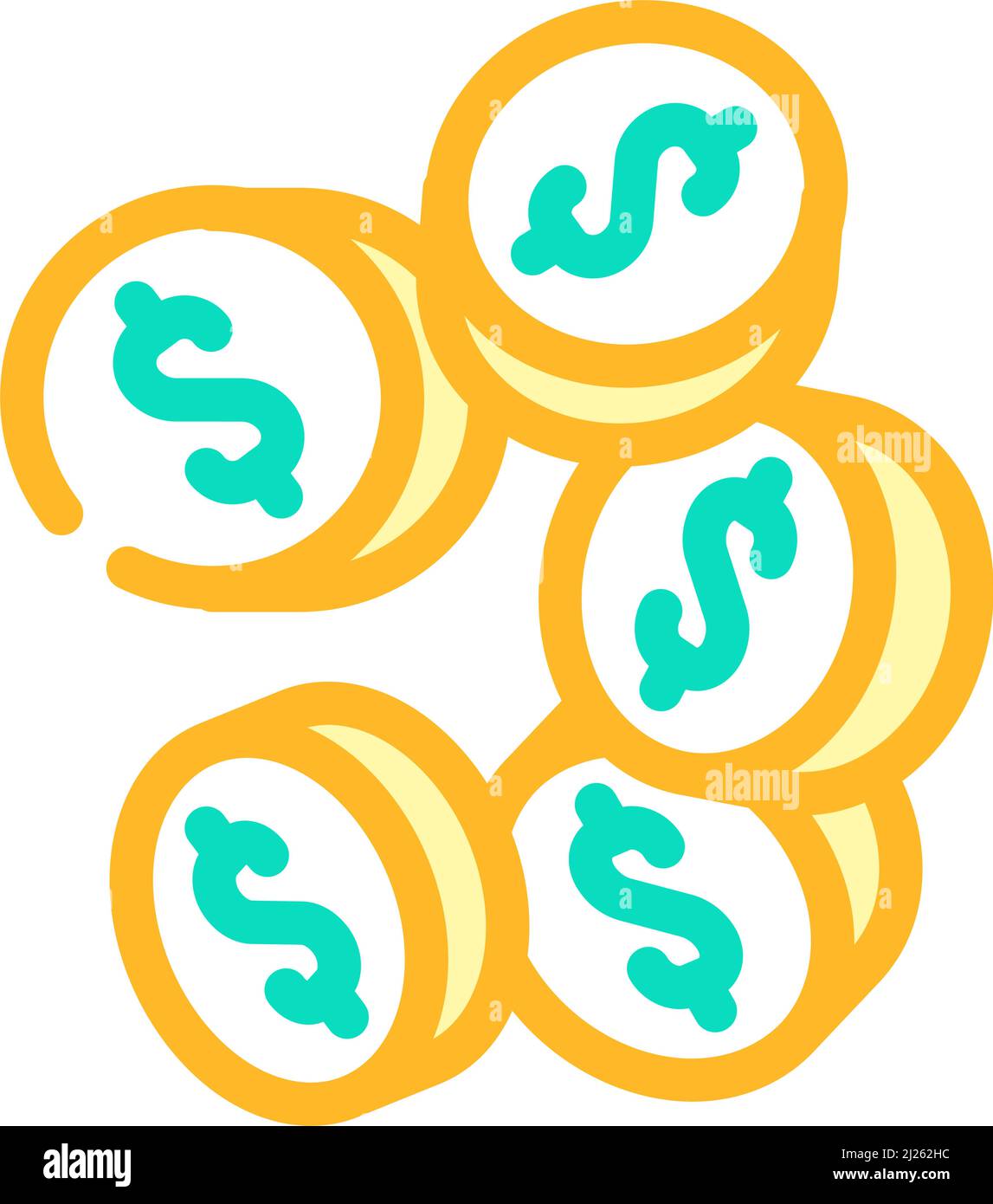 coins money color icon vector illustration Stock Vector Image & Art - Alamy