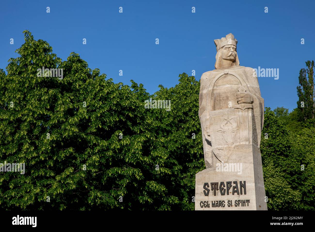 Statue of stephen iii of moldavia stephen the great hi-res stock ...