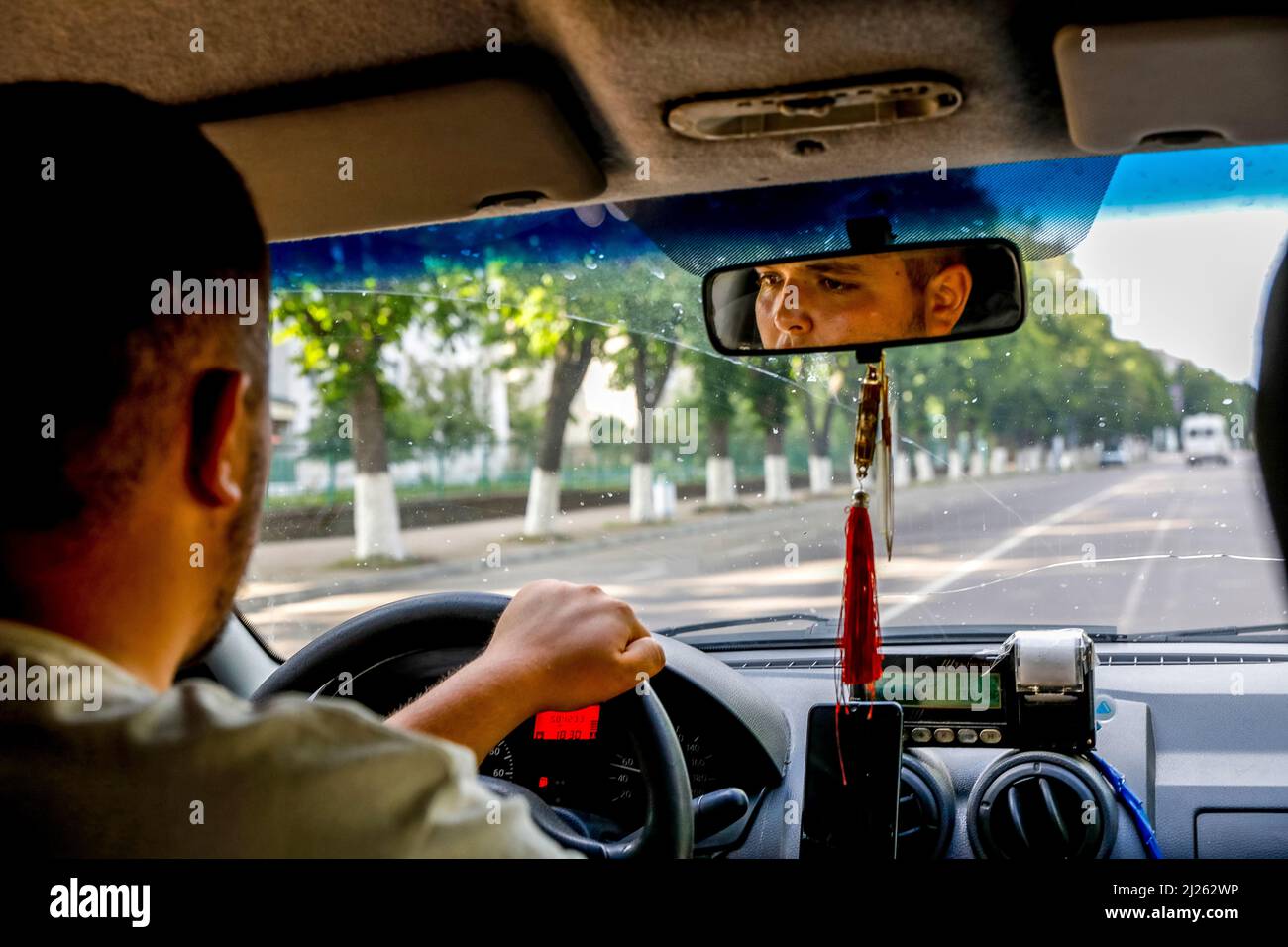 Taxi ride in Soroca, Moldova Stock Photo - Alamy