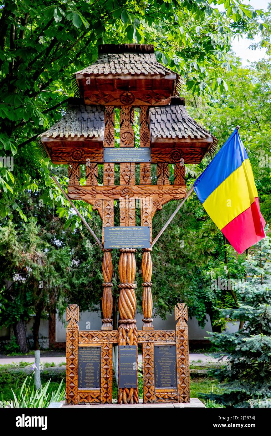 Church crucifix and flag in Soroca, Moldova Stock Photo - Alamy