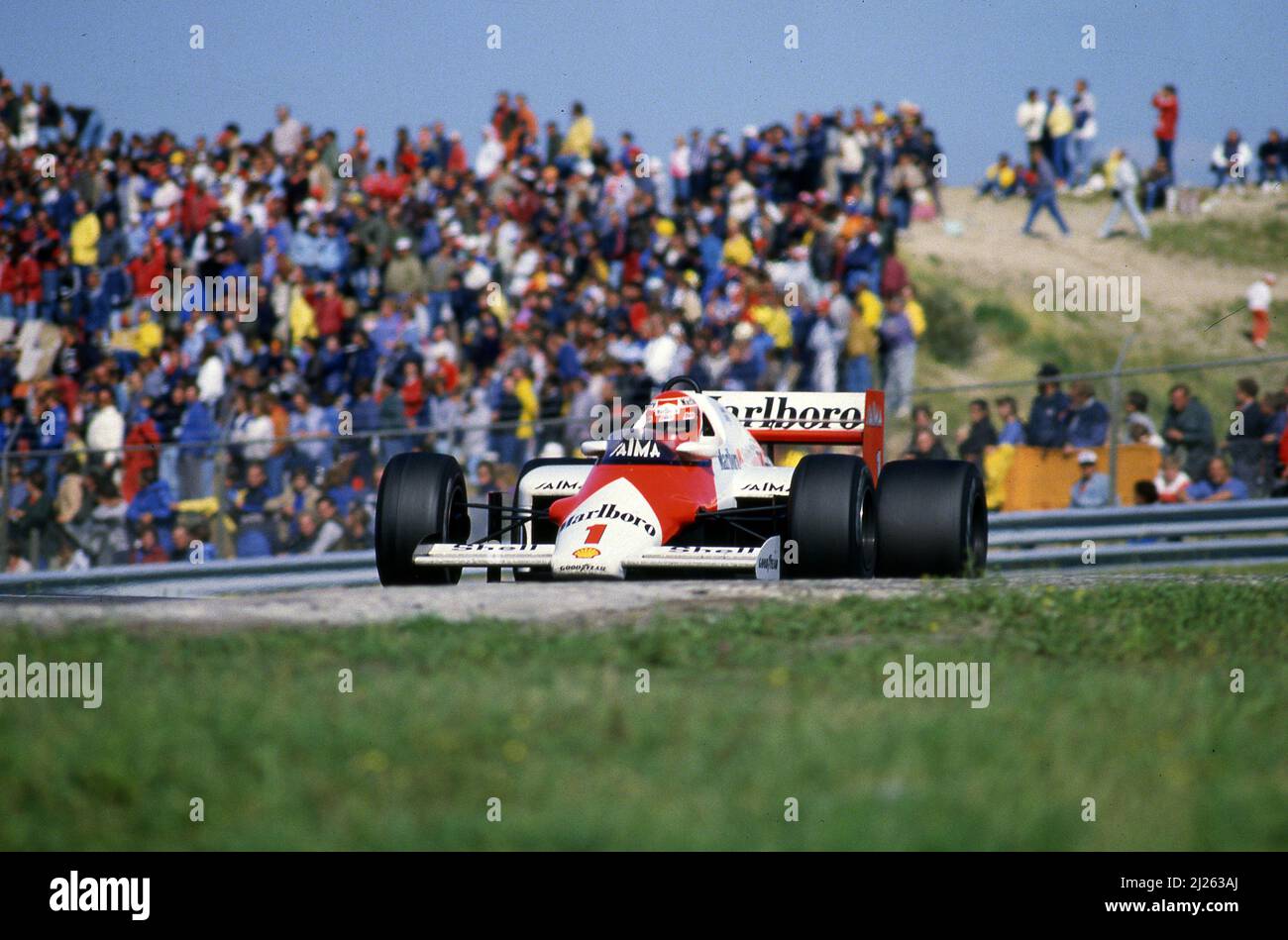 Niki Lauda (AUT) McLaren MP4/2B Tag Porsche 1st position Stock Photo ...