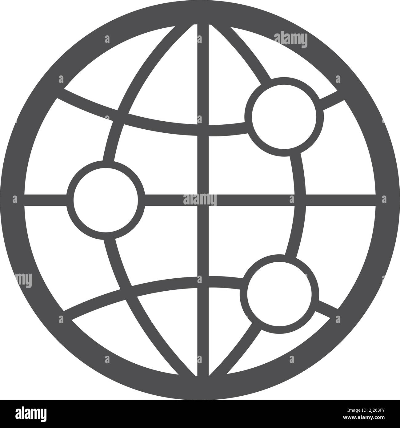 Global connection icon. Worldvide places on globe sign Stock Vector ...