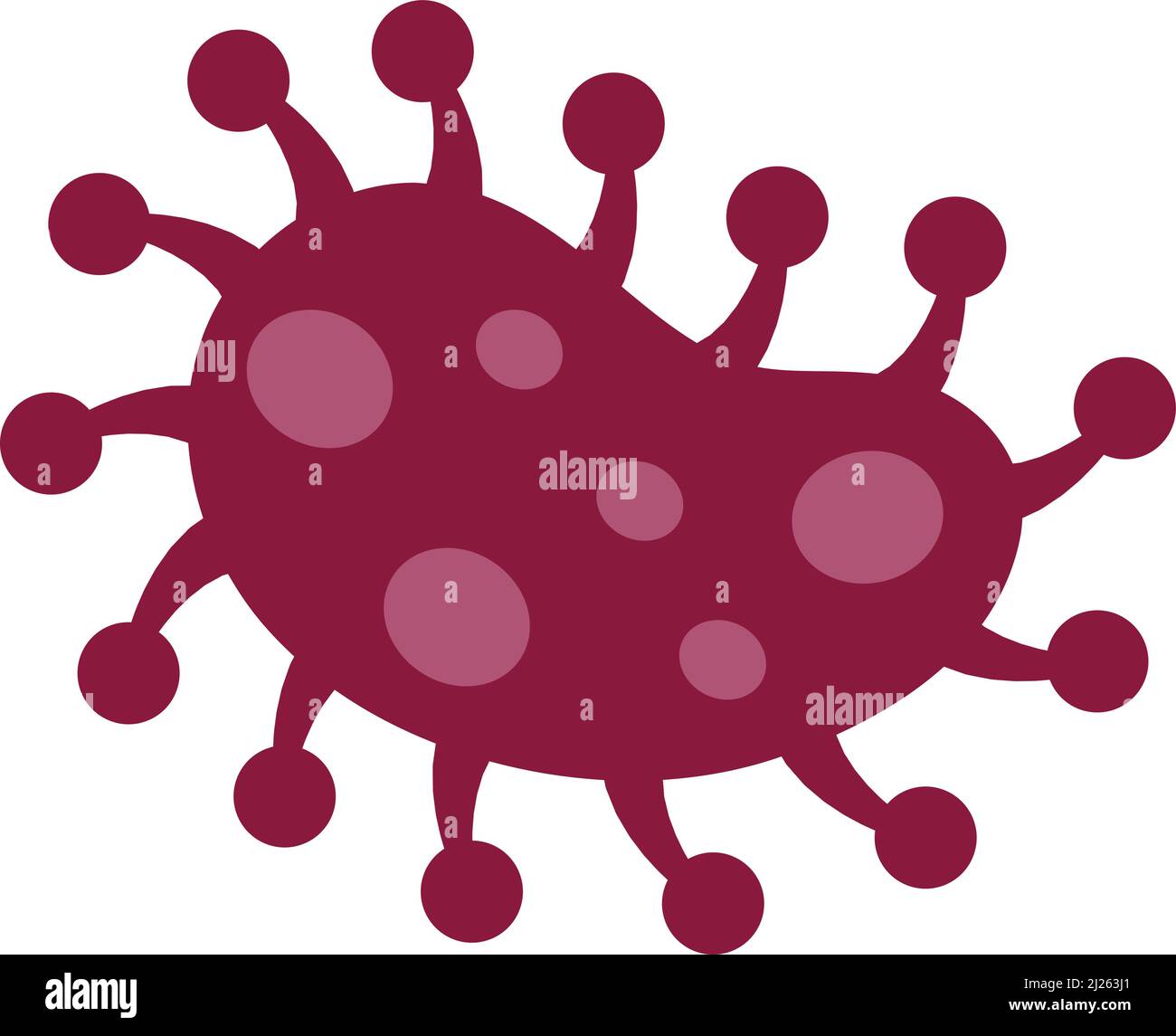 Red germ. Abstract bacteria. Disease bacillus icon Stock Vector Image ...