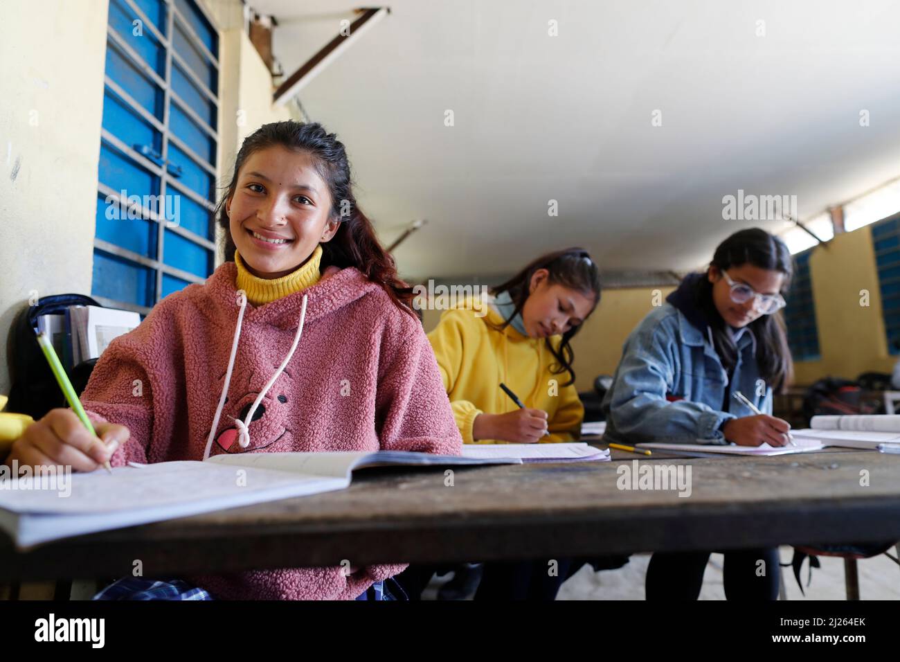 Secondary school. Pupils in classroom Stock Photo - Alamy
