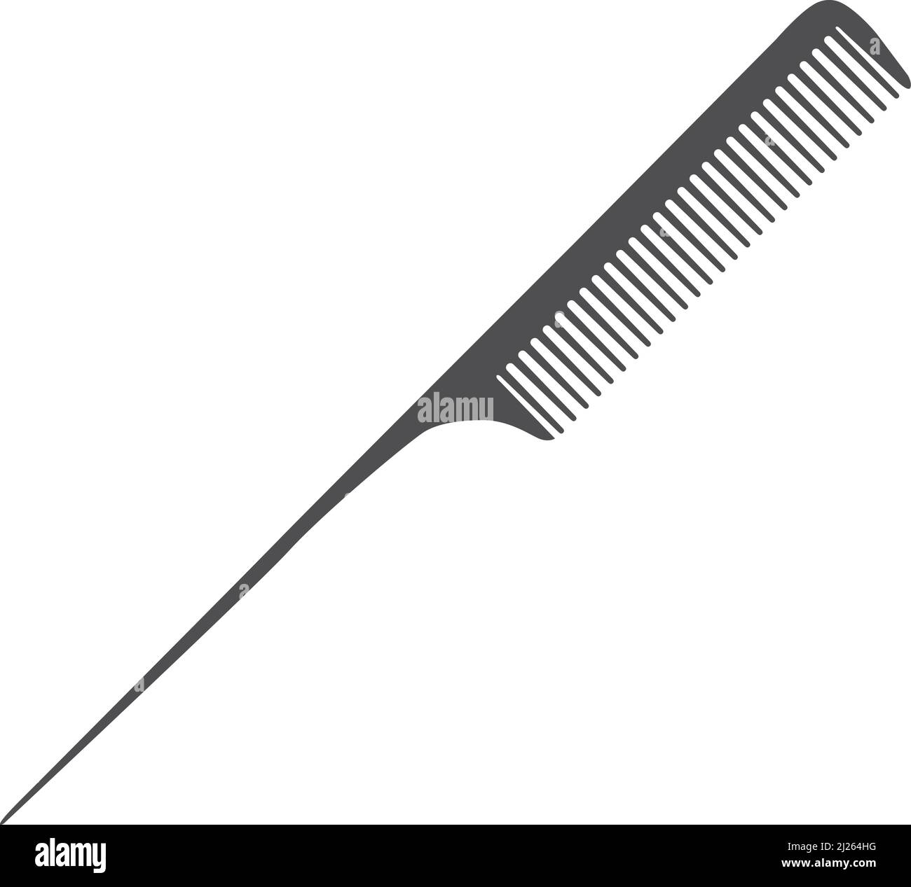 Plastic hairbrush icon. Rattail comb. Hairdresser symbol Stock Vector ...