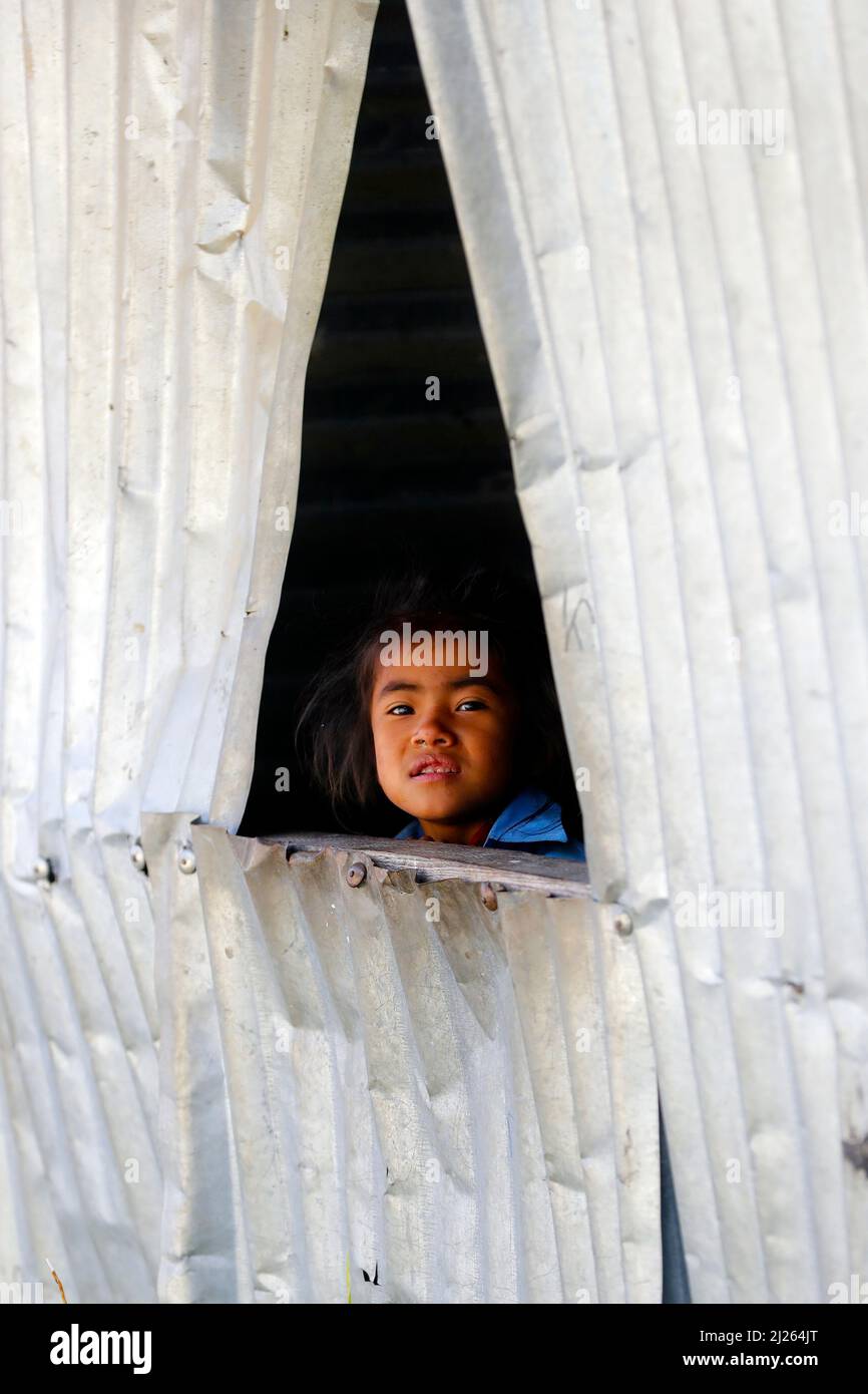 Primary school. School in corrugated sheet Stock Photo - Alamy