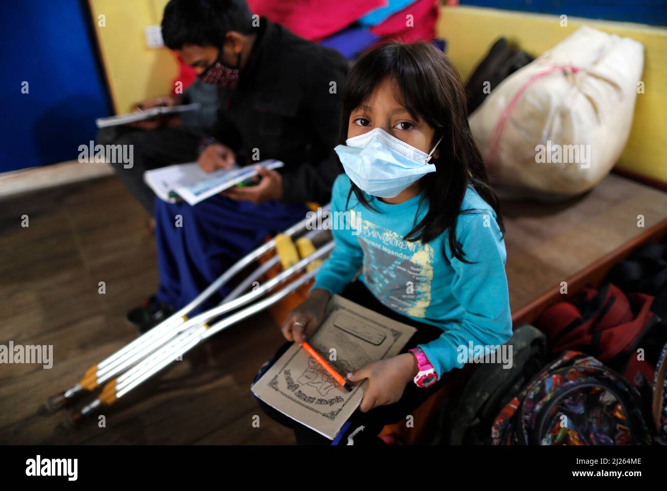 Girl at school. Morning class room Stock Photo - Alamy