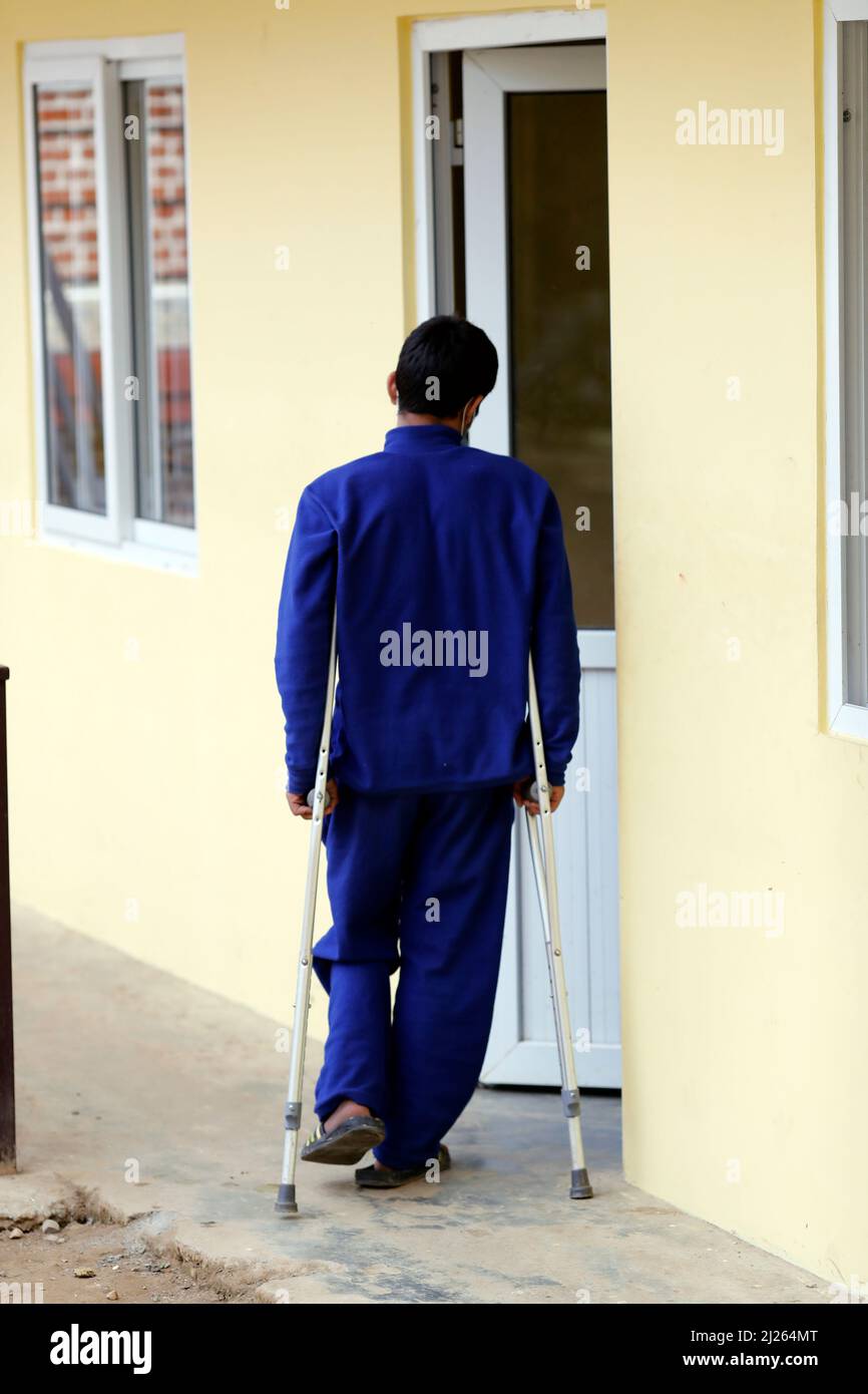 Young handicapped. Rehabilitation center for street children Stock ...