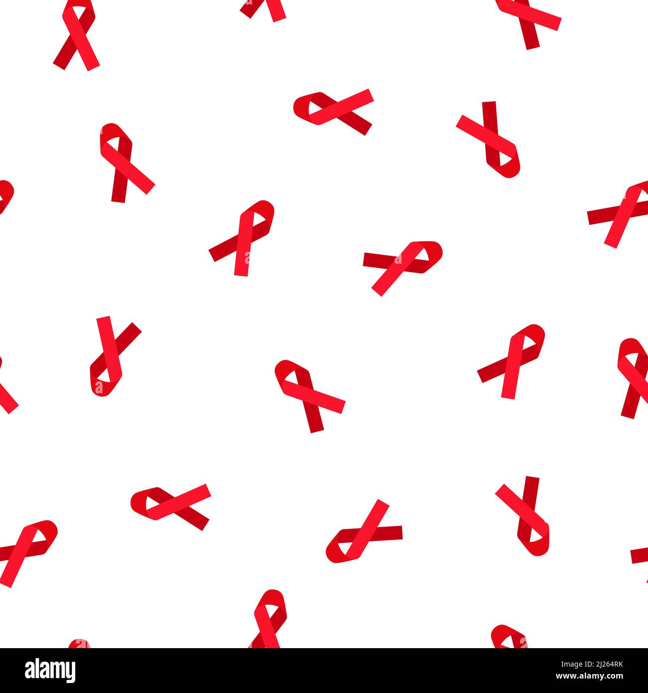 Vector cartoon seamless pattern with red ribbon on a white background ...
