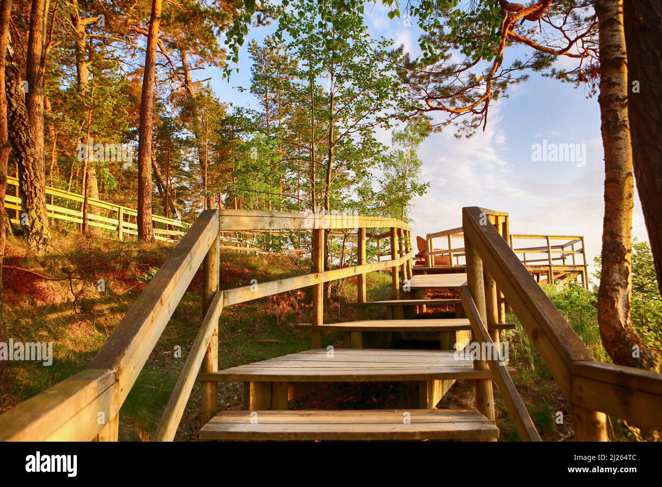 Sunset at the beach Saulkrasti located near the Latvian capital Riga ...