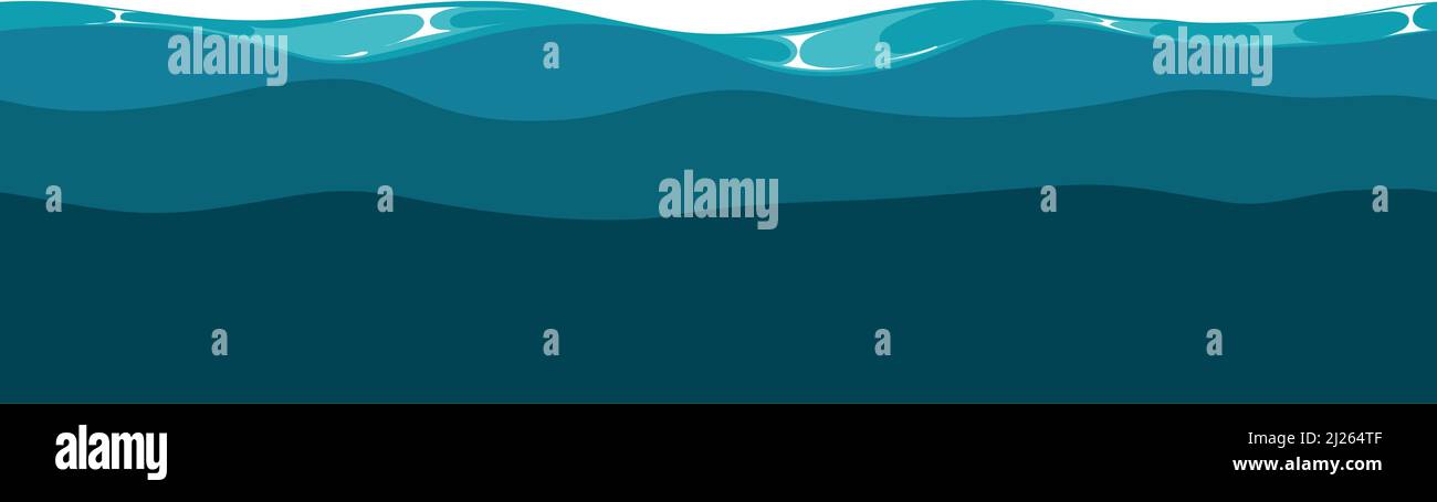 Horizontal seamless ocean surface. Sea wave background Stock Vector ...