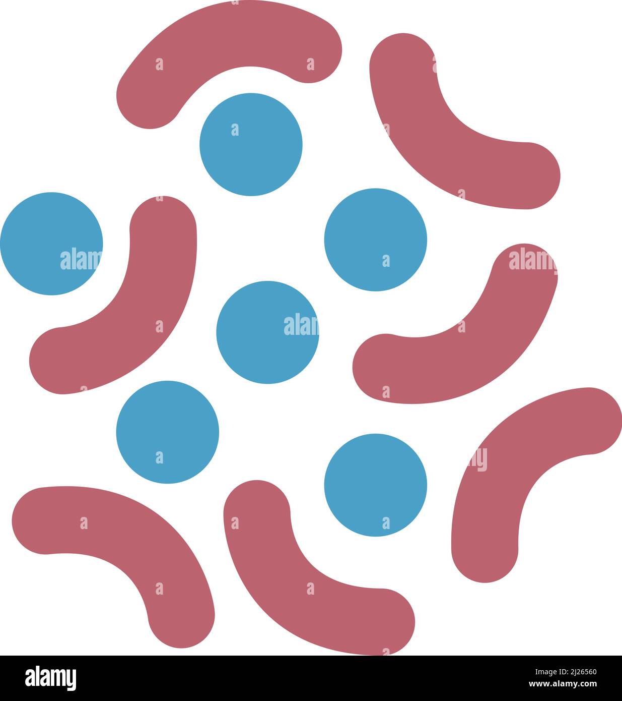 Germs icon. Flat microbe cells. Biology symbol Stock Vector Image & Art ...