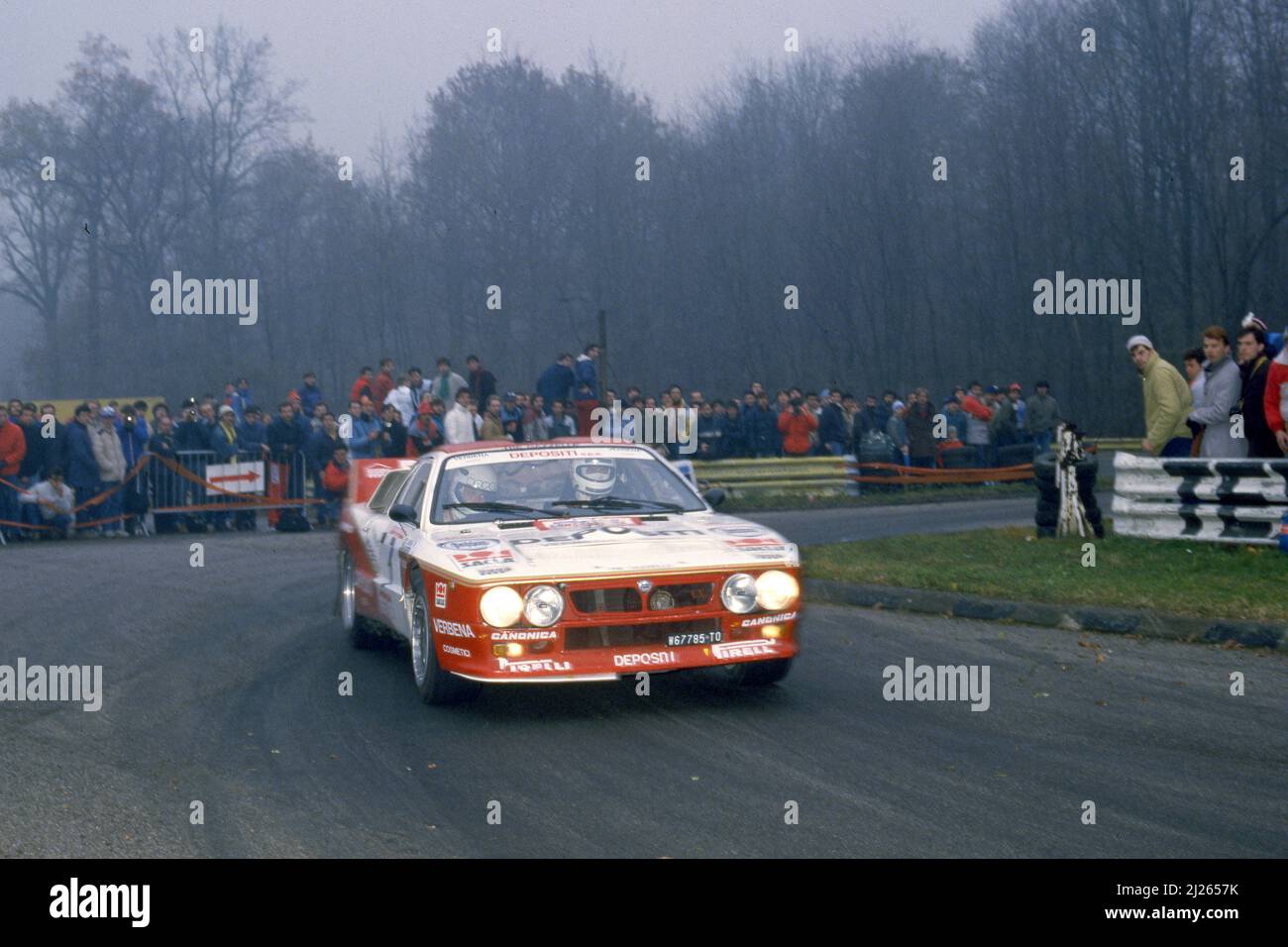Adartico Vudafieri (ITA) Tiziana Borghi (ITA) Lancia Rally 037 GrB Tre ...