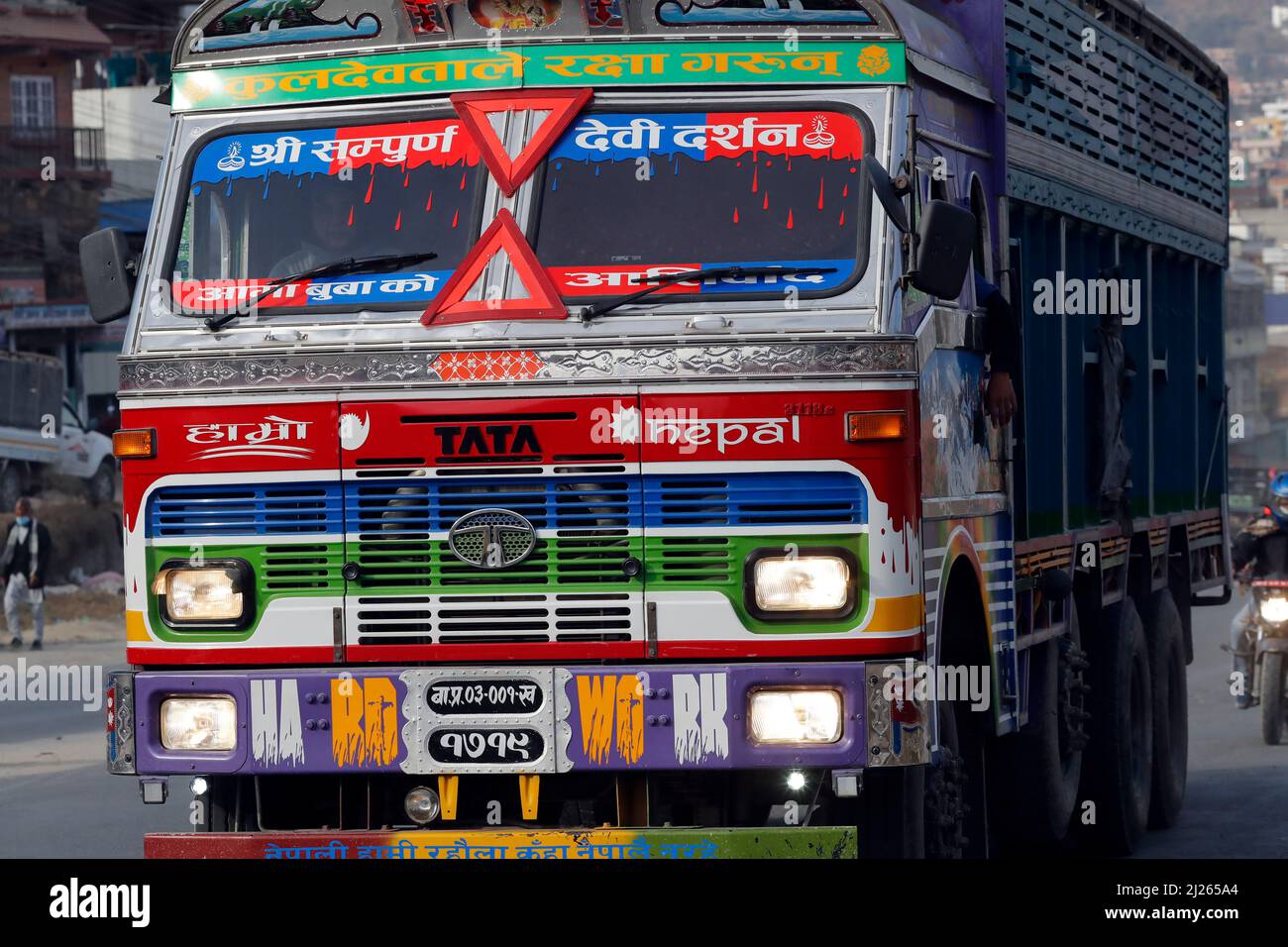 Tata bus in the street Stock Photo - Alamy