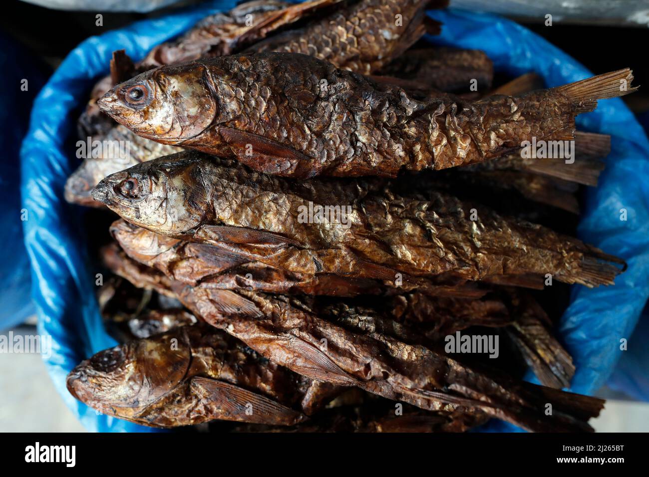 Dry fish for sale at market Stock Photo - Alamy