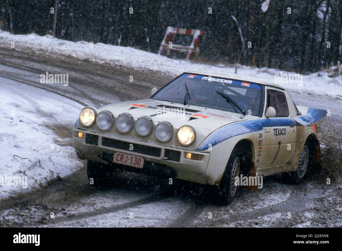 Marc Duez (BEL) Gilles Thimonier (FRA) Mazda RX7 GrB Mazda Rally Team ...