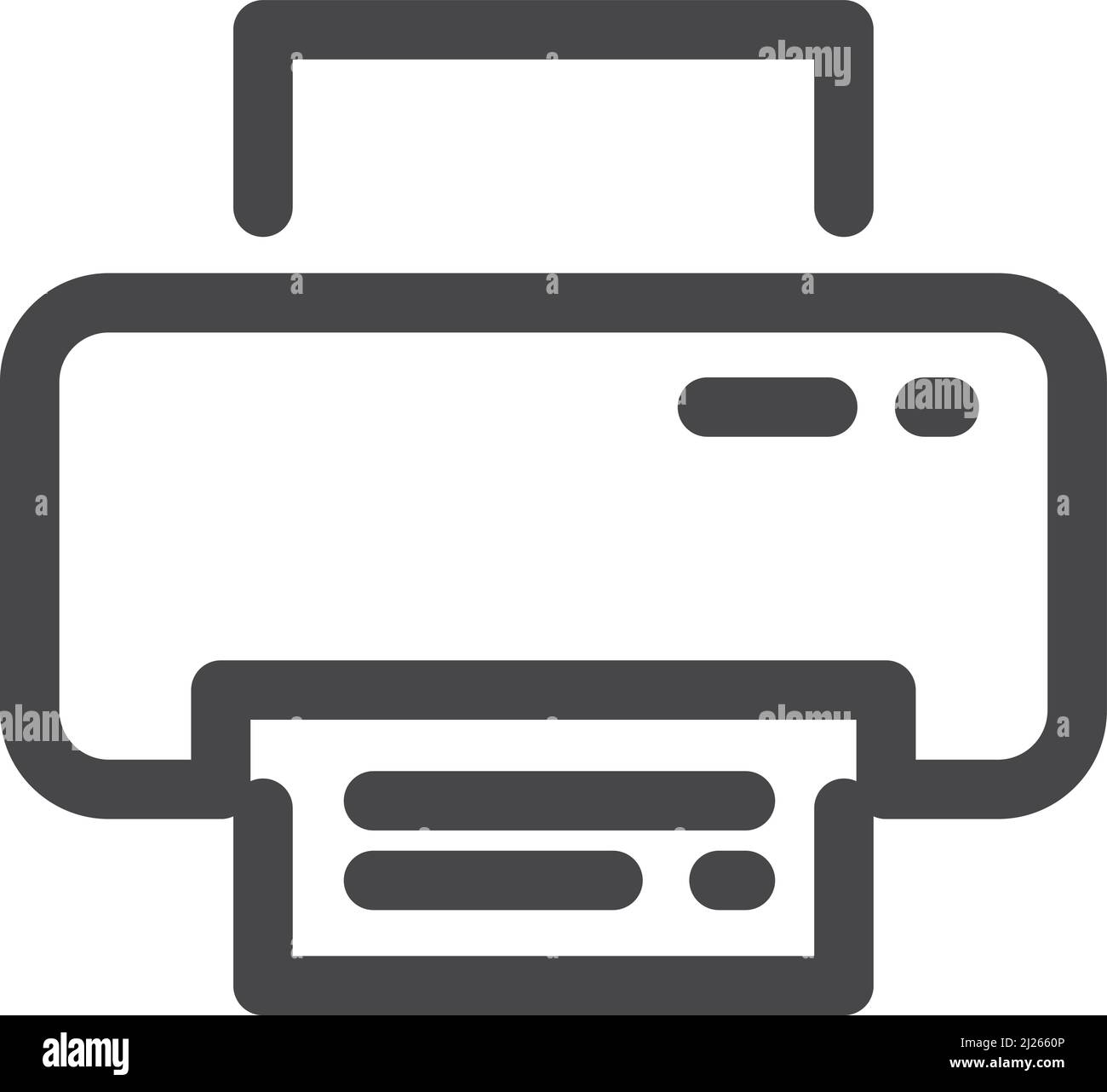 Printer line icon. Document paper print symbol Stock Vector Image & Art ...