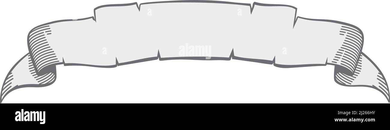 Vintage paper scroll. Blank retro heading template Stock Vector Image ...