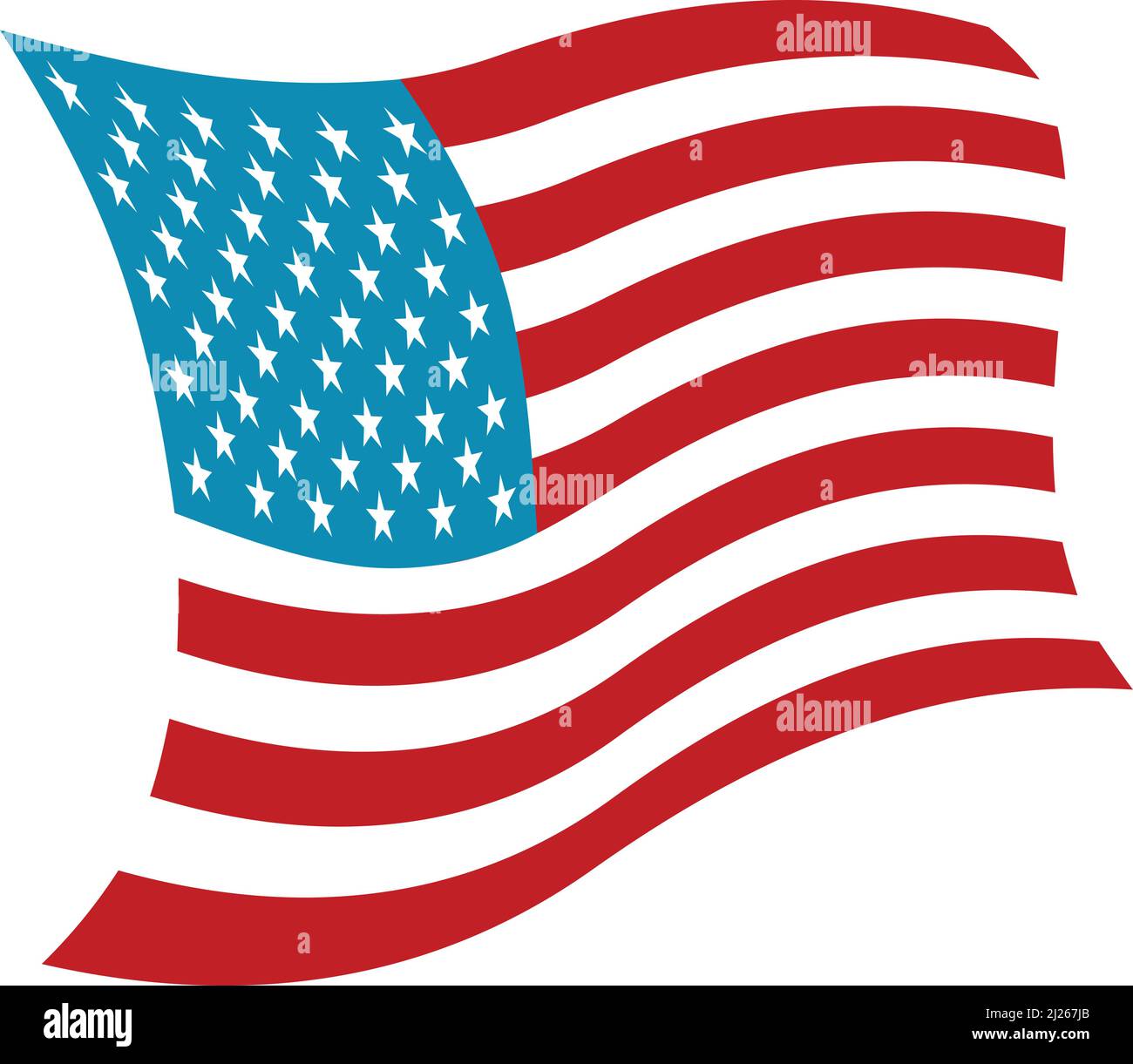 Waving american flag. Usa symbol. Patriot logo Stock Vector Image & Art ...