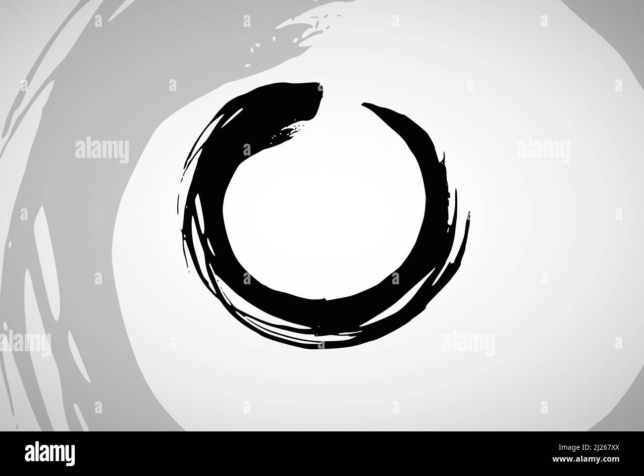 Zen Brush Stroke Circle Sign Vector Enso Art Illustration Stock Vector ...