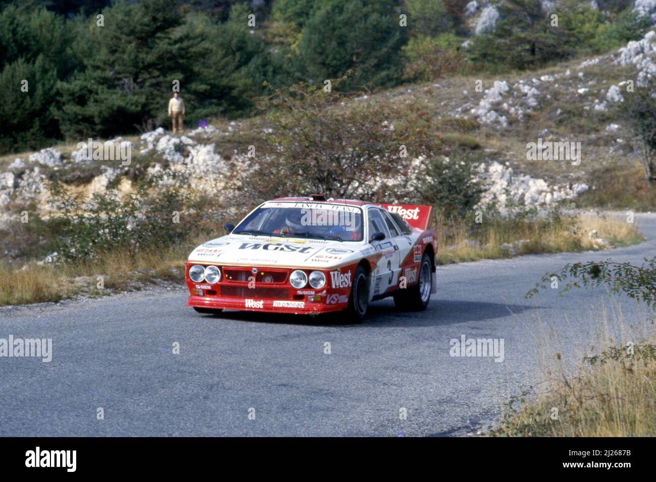 Andrea Zanussi (ITA) Sergio Cresto (USA) Lancia Rally 037 GrB Tre ...