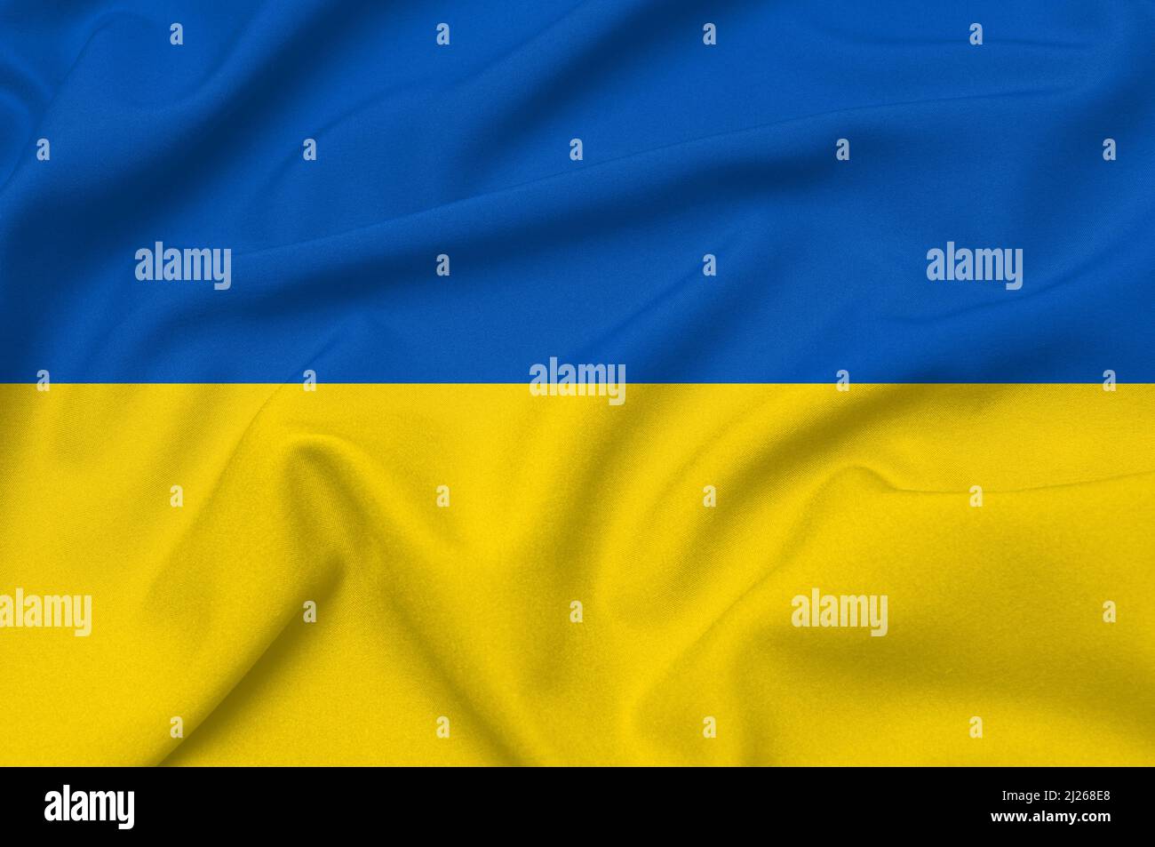 Smooth elegant tissue abstract background in color of ukrainian flag ...