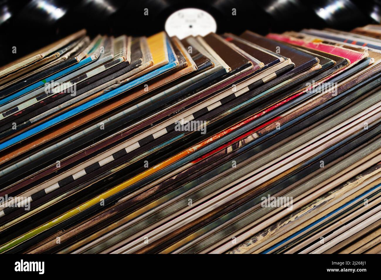 pile of old vinyl discs Stock Photo - Alamy