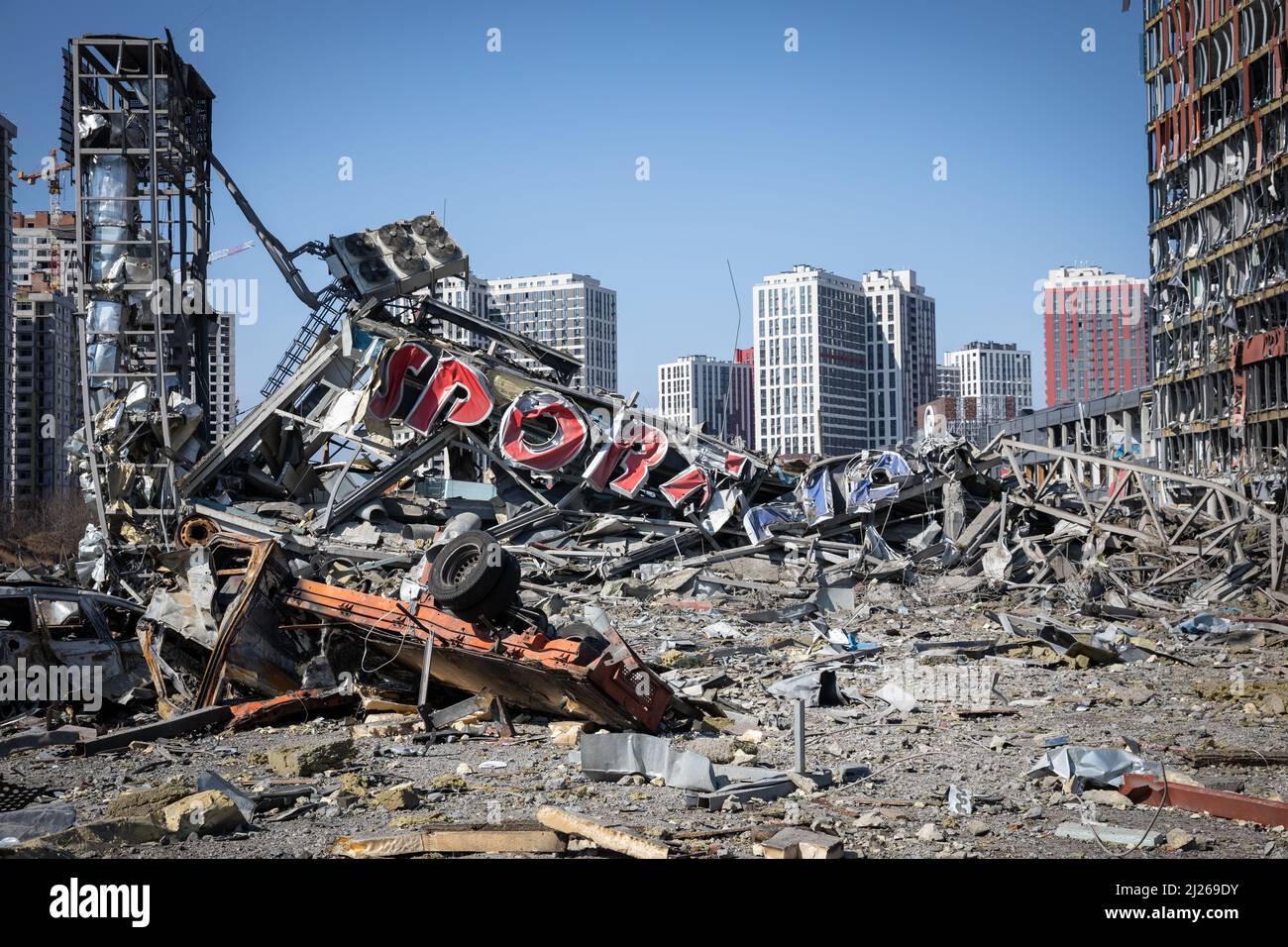 After a massive shelling of one of the city districts in Kiev on March ...
