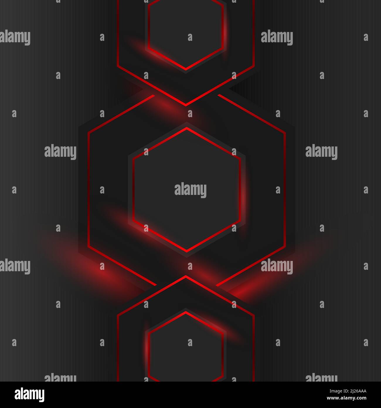 hexagon red metallic pattern Stock Vector Image & Art - Alamy