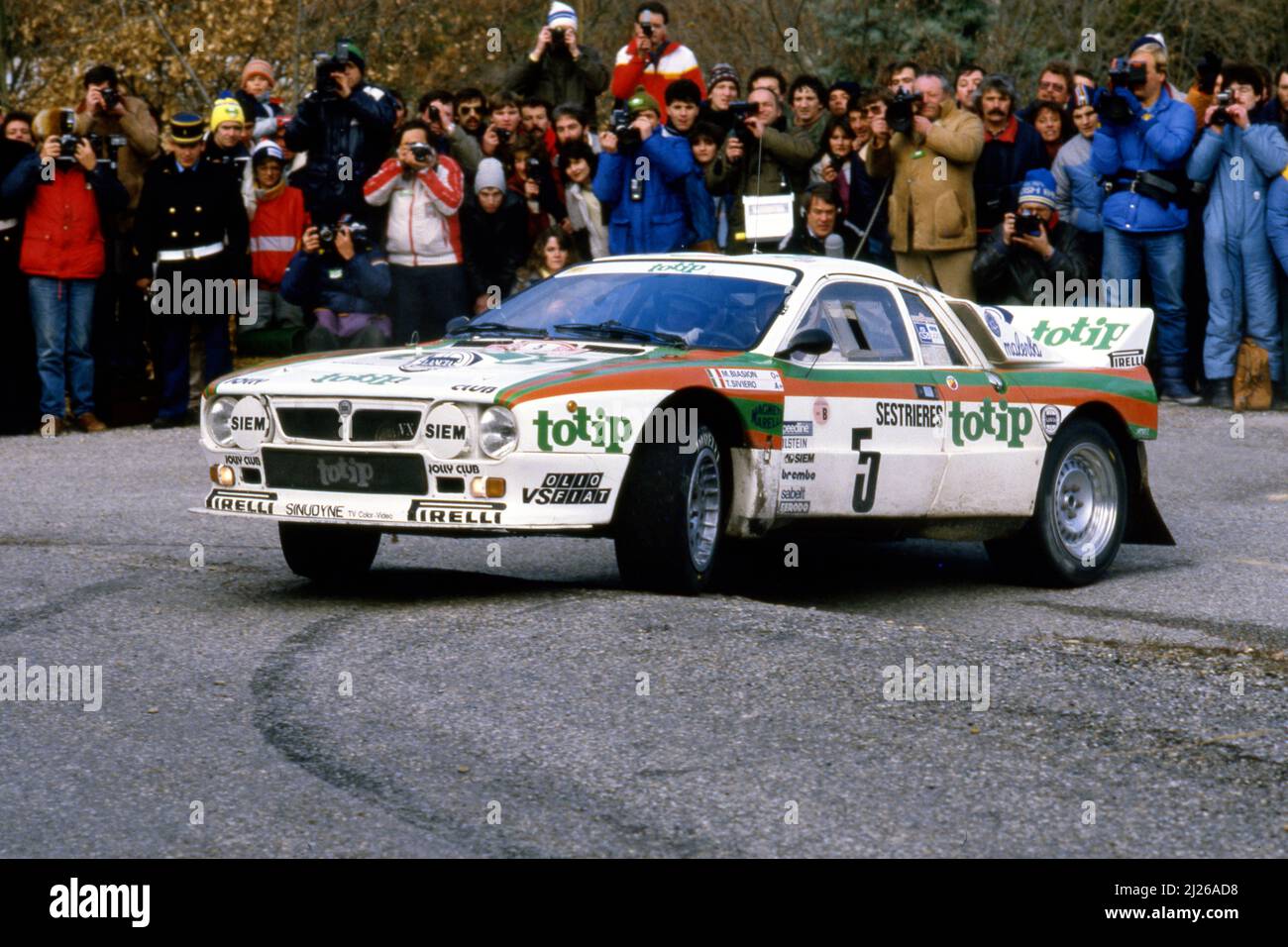 Massimo Miki Biasion (ITA) Tiziano Siviero Lancia Rally 037 GrB Jolly ...